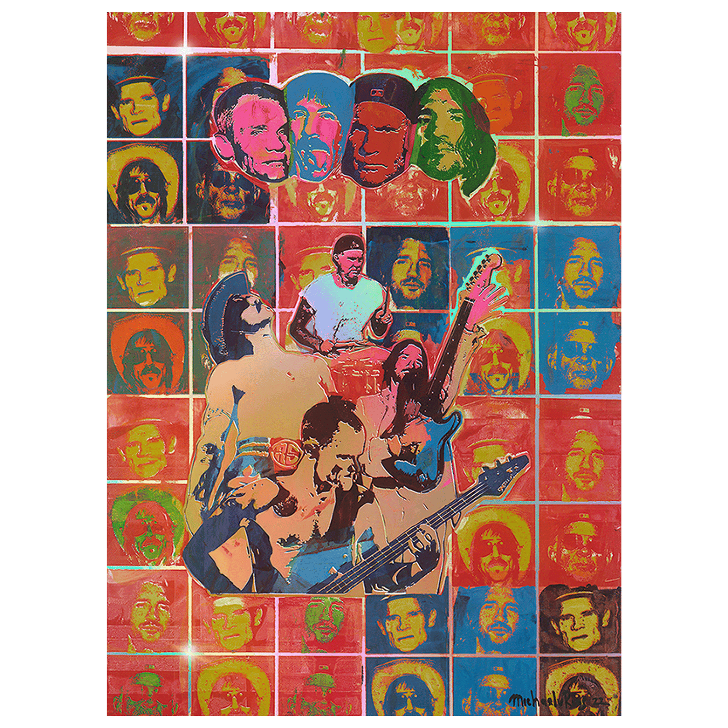 Special Edition Michael Rios 'Happy Squares' Art Poster – Red Hot Chili ...